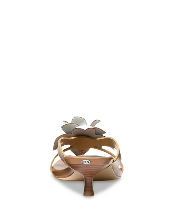 Michael Kors Jacie Kitten Heel Sandals - Peanut