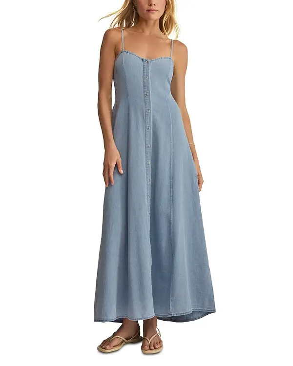 Z Supply Angel Eyes Chambray Dress - Lake Blue