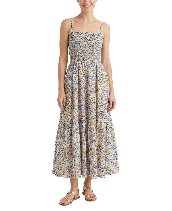 CHANGE OF SCENERY Kristen Printed Tiered Midi Dress - Wildflower Fields
