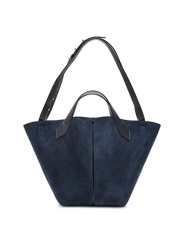 Proenza Schouler Chelsea Large Suede Tote Bag - Dark Navy