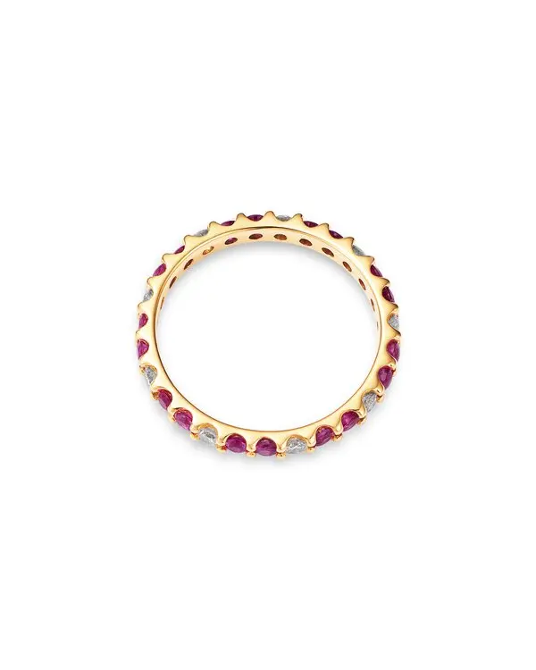 Bloomingdale'S Precious Gemstone & Diamond Eternity Band - Ruby/gold