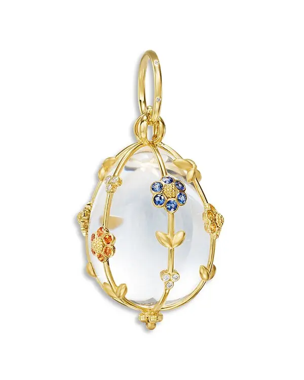 Temple St. Clair 18k Yellow Rainbow Fiori Amulet Pendant - Gold