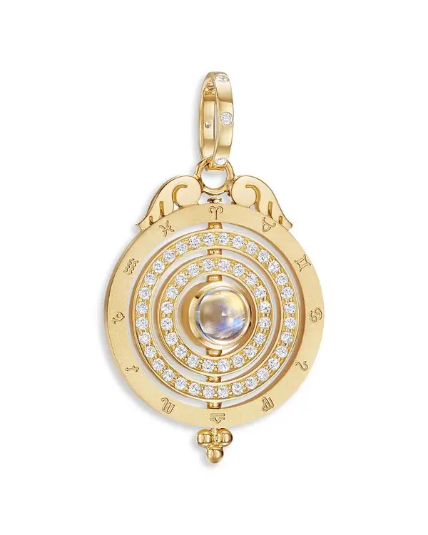 Temple St. Clair 18k Yellow Moonstone And Diamond Pendant - Gold