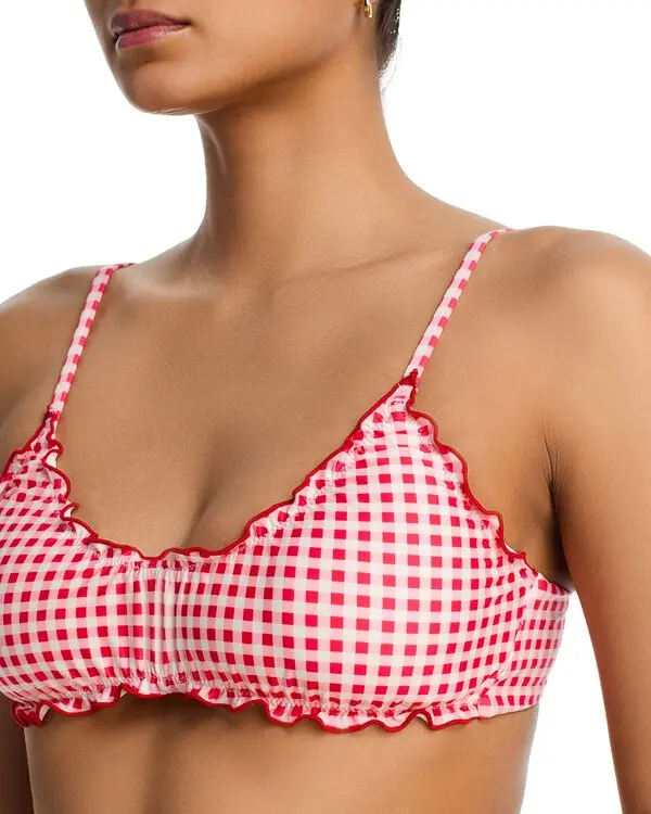 Aqua Lettuce Edge Bikini Top