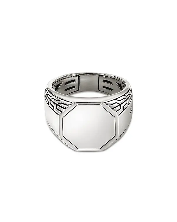 John Hardy Id Sterling Signet Ring - Silver