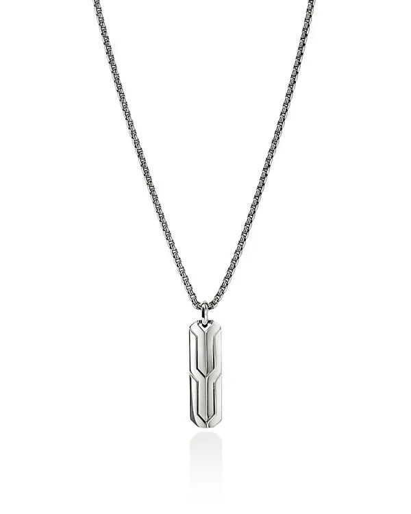 John Hardy Sterling Icon Geometric Tag Pendant Necklace - Silver