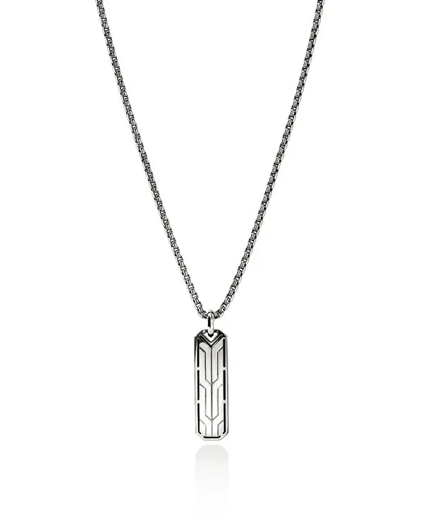 John Hardy Sterling Icon Geometric Tag Pendant Necklace - Silver