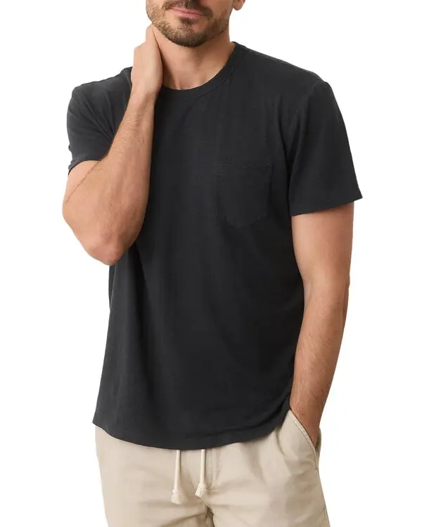Marine Layer Relaxed Hemp Cotton Tee - Fade Black