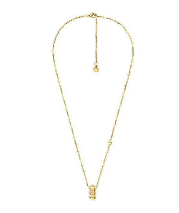 Michael Kors Pavé -tone Brass Ring Necklace - Gold