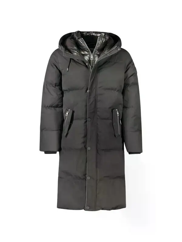 Guess Hooded Quilted Puffer Coat - Black