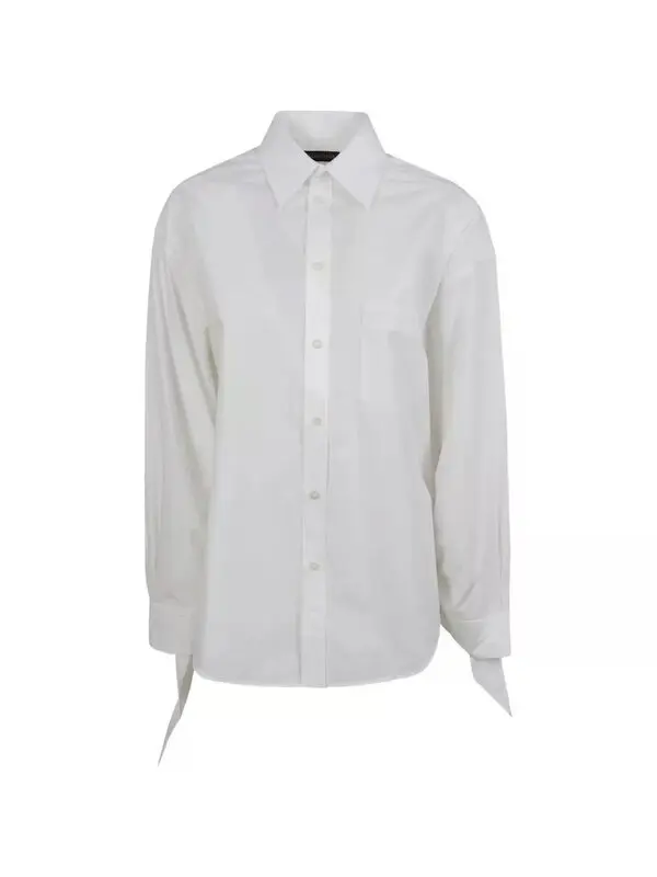 Balenciaga Logo-embroidered Shirt - White