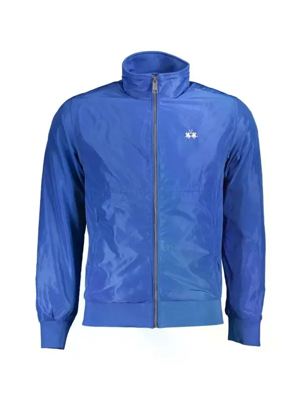 LA MARTINA Logo-embroidered Zip-up Jacket - Blue