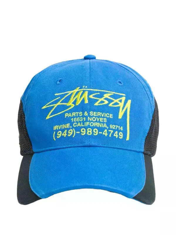 StÜssy Logo-embroidered Mesh-panel Cap - Blue
