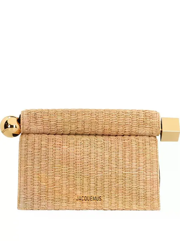 Jacquemus La Pochette Rond Carré Clutch Bag - Neutrals