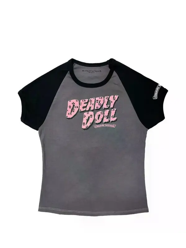 Chrome Hearts Deadly Doll Cropped T-shirt - Grey