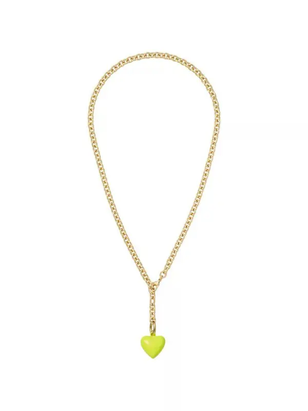 ROXANNE ASSOULIN Mini Puffy Heart Necklace - Yellow