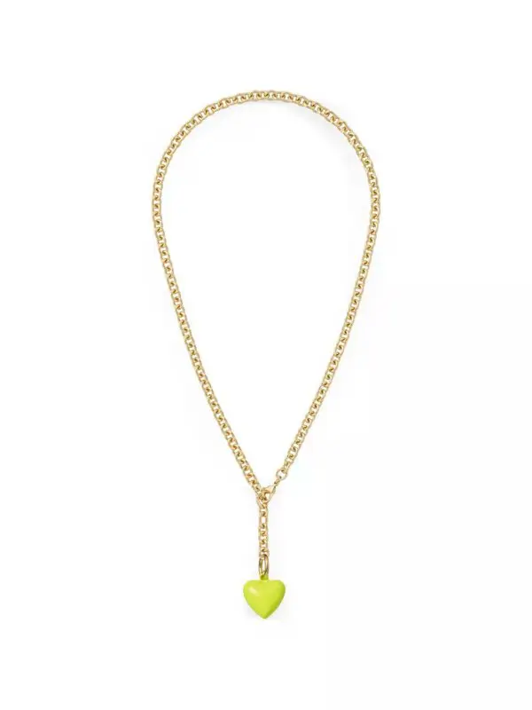 ROXANNE ASSOULIN Mini Puffy Heart Necklace - Yellow