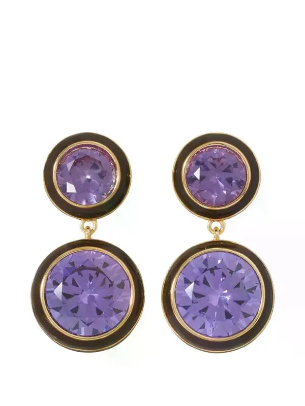 ROXANNE ASSOULIN Cubic Double-drop Earrings - Purple