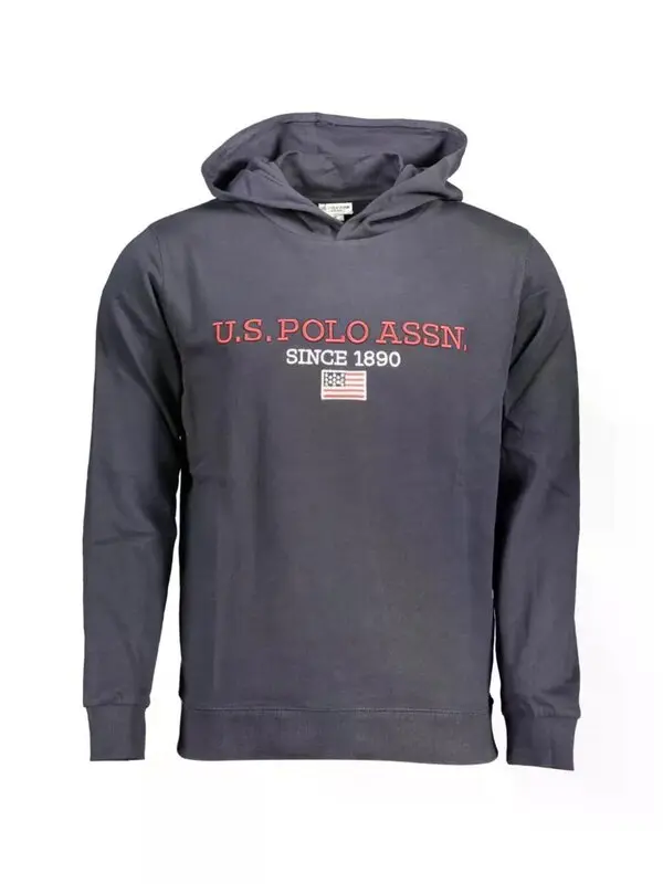U.s. Polo Assn. Logo-embroidered Hoodie - Grey