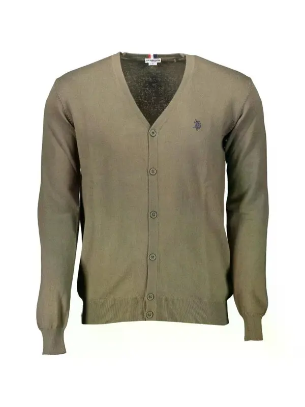U.s. Polo Assn. V-neck Button-up Cardigan - Green