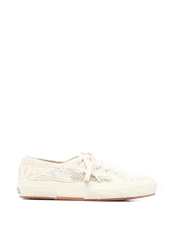 Superga 2750 Floral-lace Sneakers - Neutrals