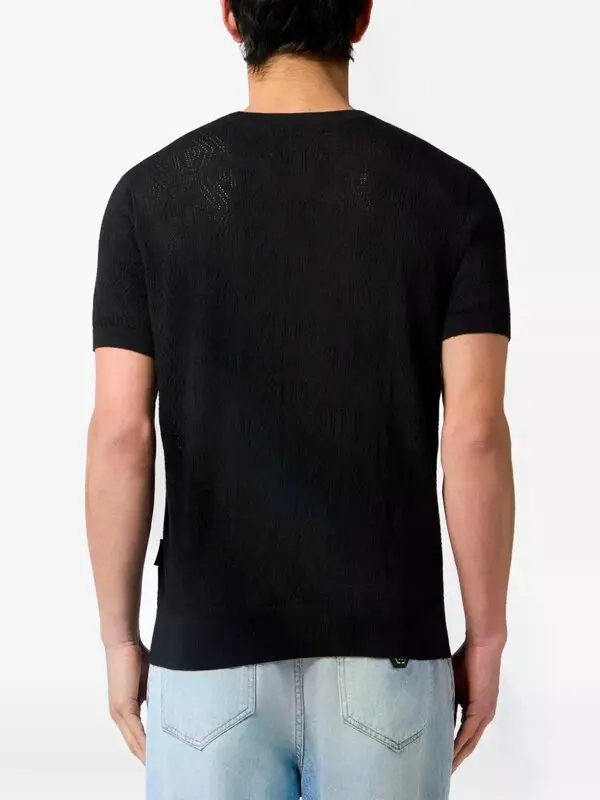 Philipp Plein Monogram-pattern T-shirt - Black