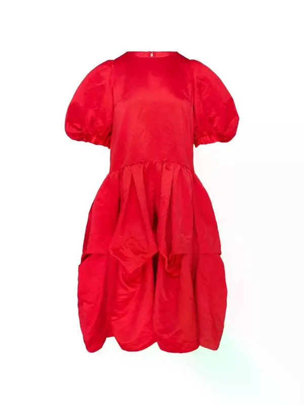 Comme Des Garçons Puff-sleeve Tie Dress - Red