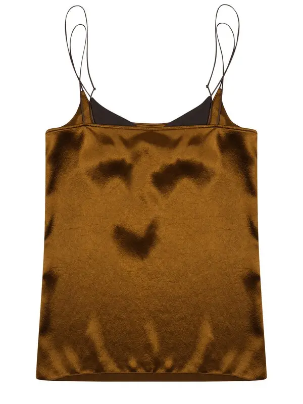 ALYSI Satin Top - Brown