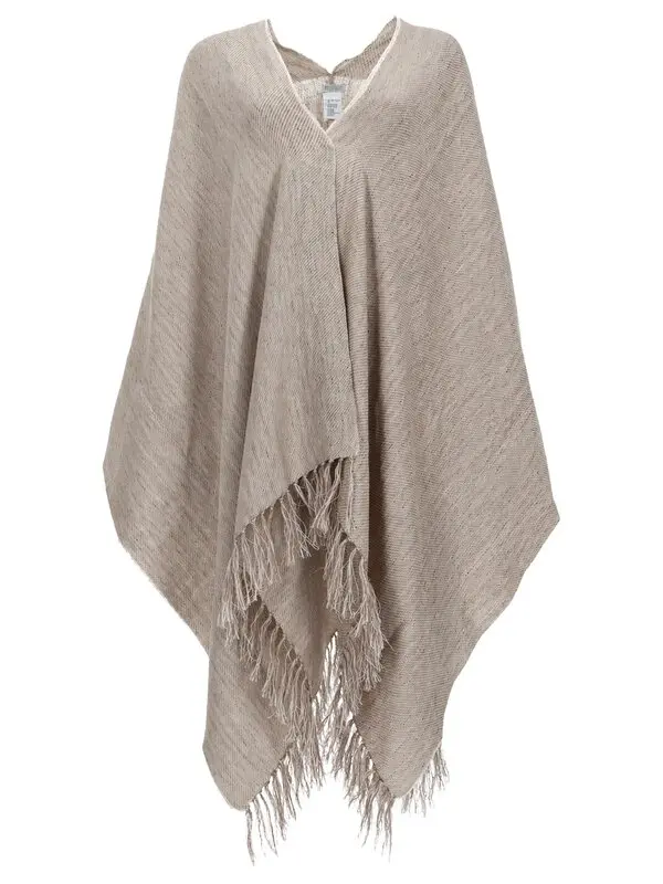 Brunello Cucinelli Linen Poncho - Beige
