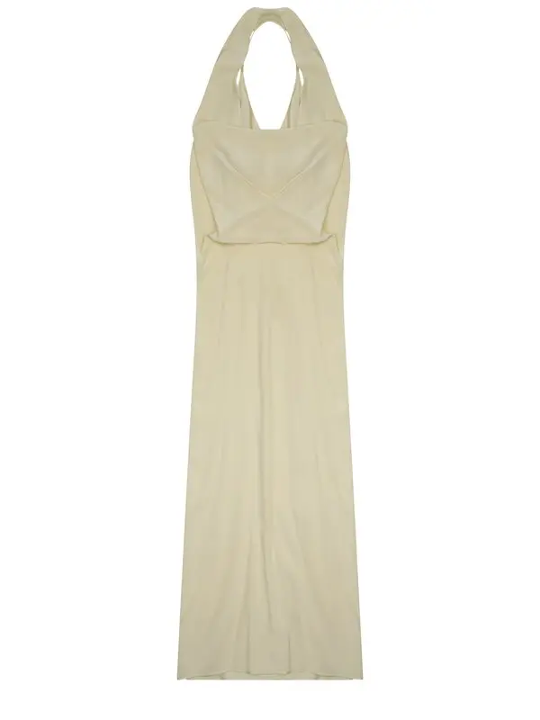 ALYSI Long Dress With Halter Neckline - Yellow