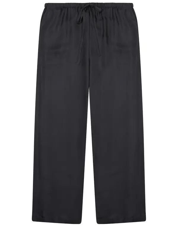 ALYSI Wide Leg Drawstring Trousers - Charcoal