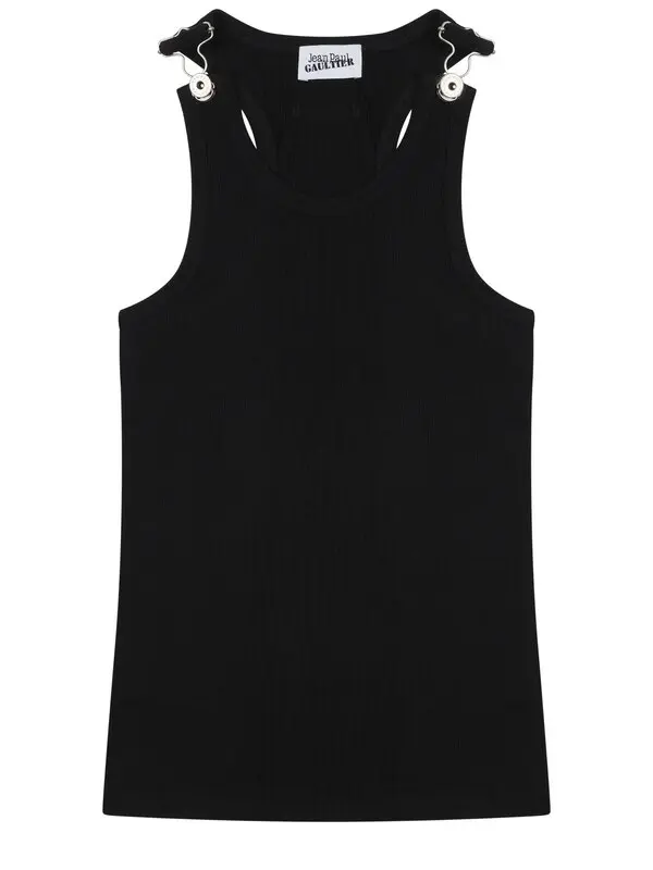 JEAN PAUL GAULTIER Tank Top In Cotone - Black