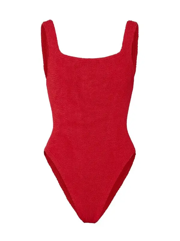 Hunza G Square Neck Swimsuit - Red