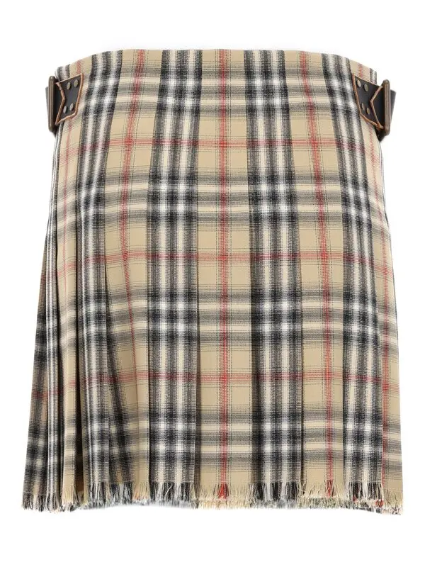 Burberry Check Wool Kilt - Multicolour