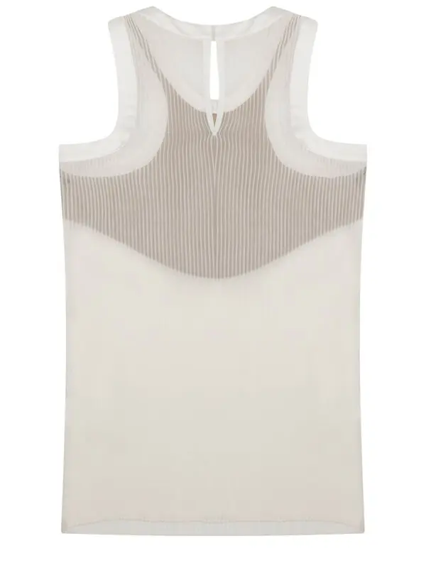 Sacai Sleeveless Chiffon Top