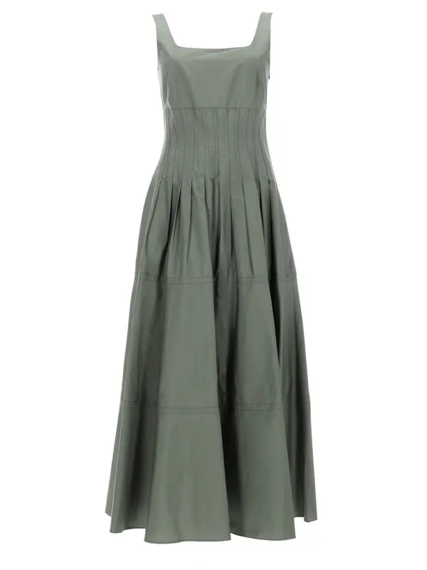 Max Mara Midi Cotton Dress - Green