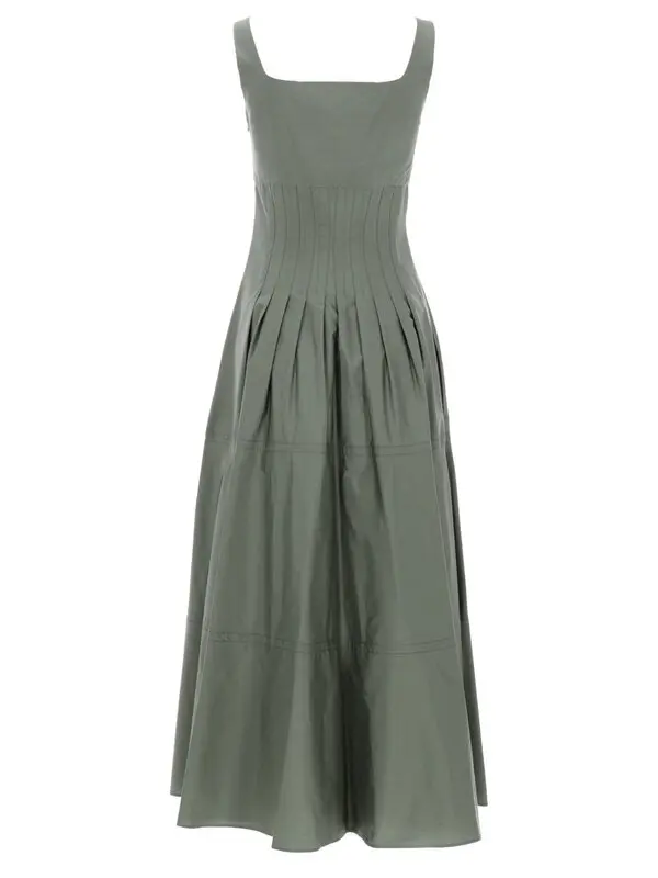 Max Mara Midi Cotton Dress - Green