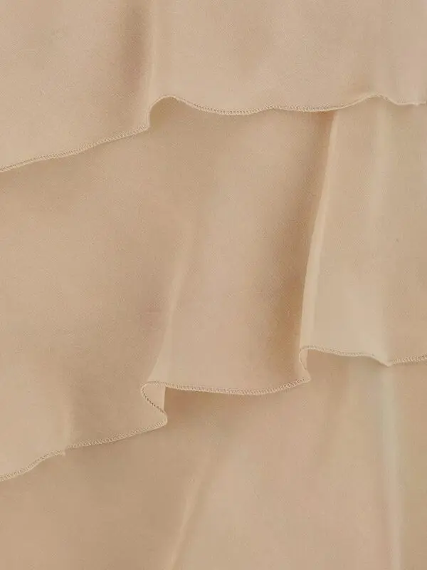 Antonelli Firenze Silk Ruffled Maxi Dress