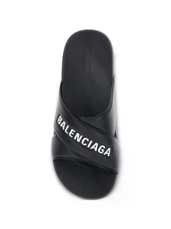 Balenciaga Sportypool Logo-print Crossover Sandals
