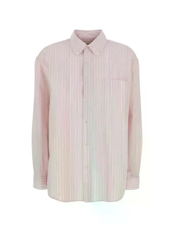 DUNST Striped Button-down Shirt - Pink