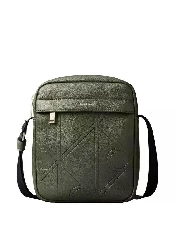 Calvin Klein Logo-embossed Shoulder Bag - Green
