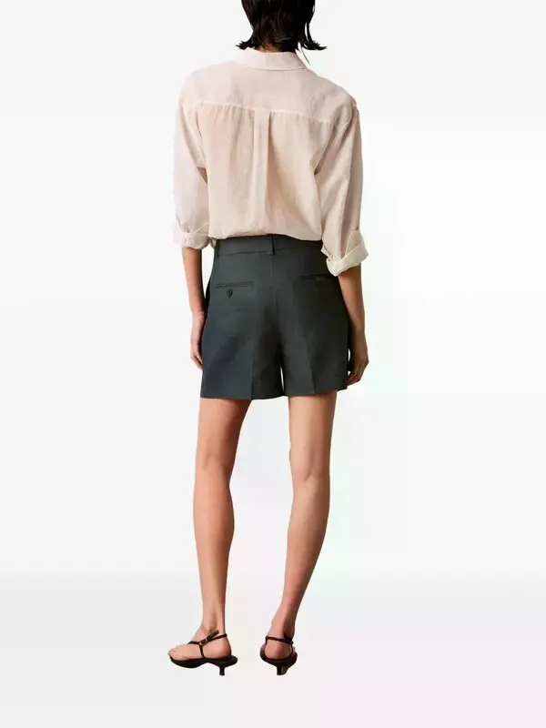 Calvin Klein Pleated Tailored Shorts - Blue