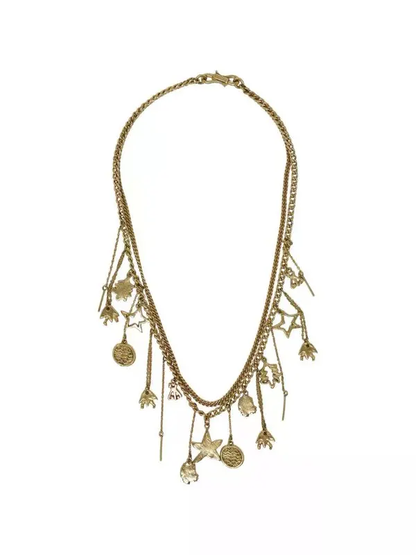 ALEMAIS Charm-embellished Curb-chain Necklace - Gold