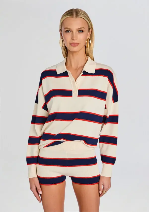 SEROYA Taby Sweater - Eggshell Stripe