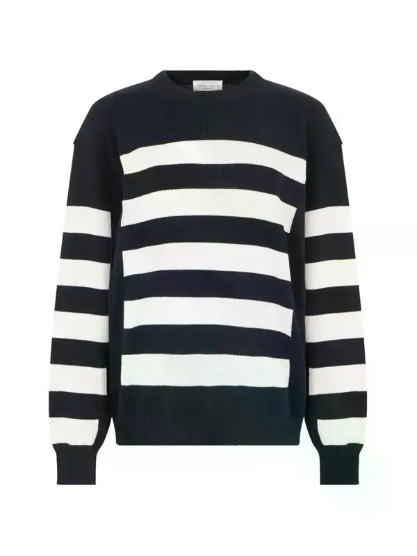 ROBERTO COLLINA Striped Crew-neck Sweater - Blue
