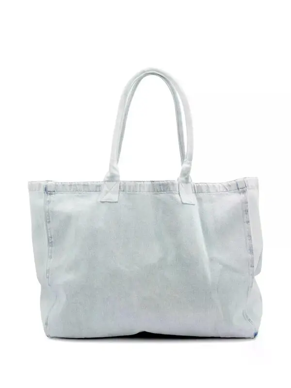 ANINE BING Logo Cotton Tote Bag - Blue