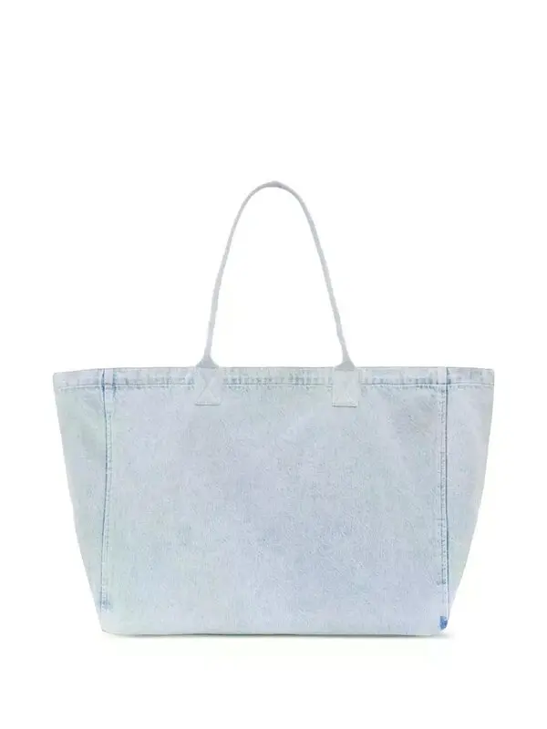 ANINE BING Logo Cotton Tote Bag - Blue