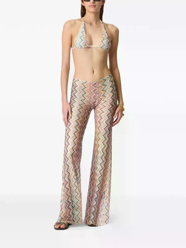Missoni Zig-zag Flared Trousers - Neutrals