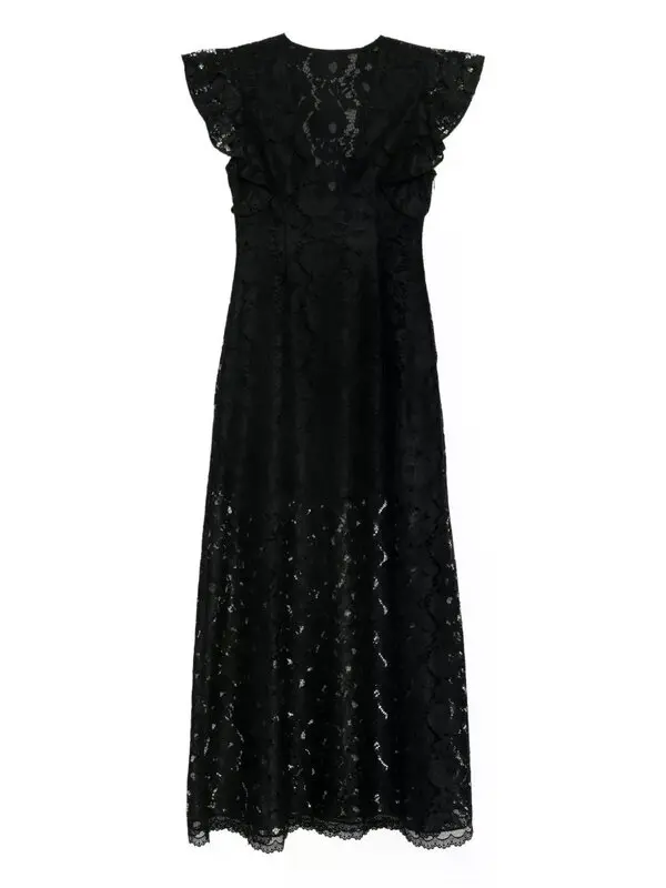 Cynthia Rowley Lace Midi Dress - Black