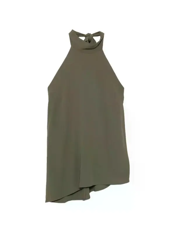 Federica Tosi Asymmetric Halter-neck Blouse - Green
